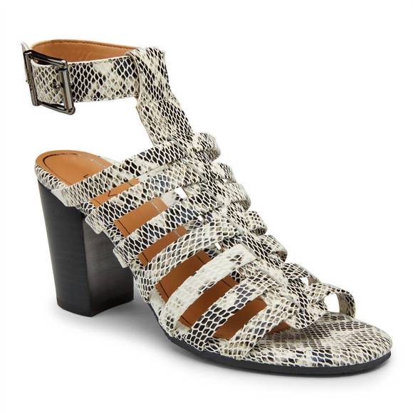 Vionic | Shoes | New Vionic Sami Strappy Heeled Sandal In Whiteblack ...